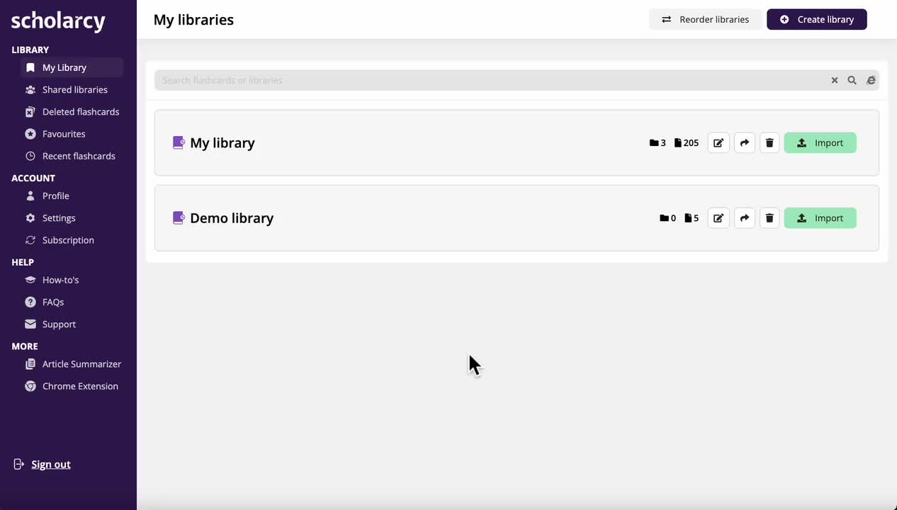 Organise and customise - Scholarcy User Guide